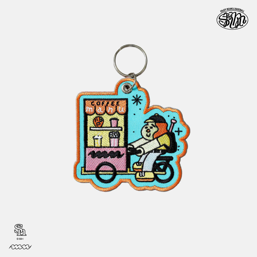 [ホークス/manucoffee] 刺繍キーホルダー – ヒキダシストア