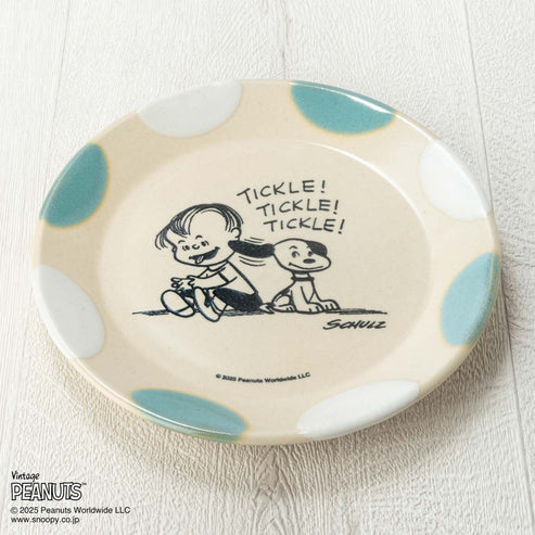 MASHICO プレート17cm PEANUTS [Tickle] ライトブルー/ホワイト – ヒキダシストア